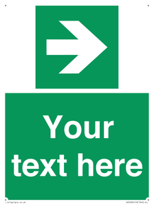 Custom Arrow Right Sign from Safety Sign Supplies