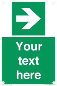 Custom Arrow Right Sign from Safety Sign Supplies