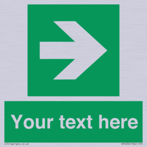 Custom Arrow Right Sign from Safety Sign Supplies