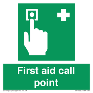 First aid call point from Safety Sign Supplies