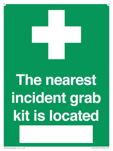 Nearest incident grab kit from Safety Sign Supplies