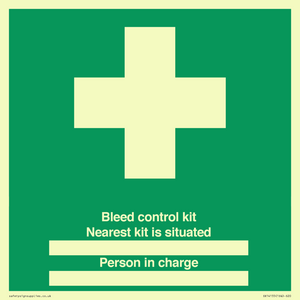 Bleed Control kit location and PIC from Safety Sign Supplies