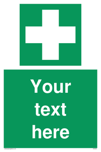 Custom First Aid Sign from Safety Sign Supplies