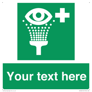 Custom Eye Wash Station Sign from Safety Sign Supplies