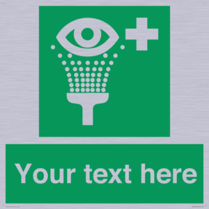 Custom Eye Wash Station Sign from Safety Sign Supplies