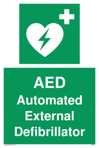 AED Automated External Defibrillator sign from Safety Sign Supplies