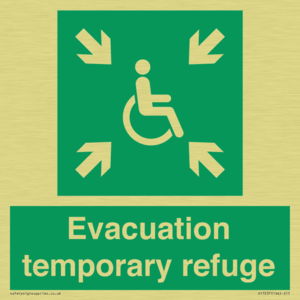 Evacuation temporary refuge from Safety Sign Supplies
