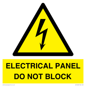 Electrical Panel Do Not Block Floor from Safety Sign Supplies
