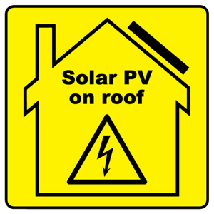 Solar PV on roof from Safety Sign Supplies