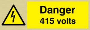 danger 415 volts from Safety Sign Supplies