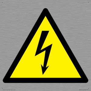 W012 Warning: Electricity from Safety Sign Supplies