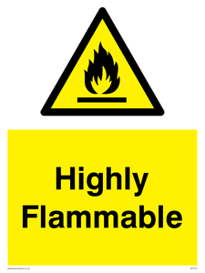 Highly flammable from Safety Sign Supplies