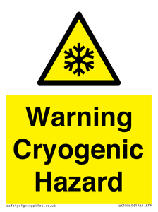 Warning Cryogenic Hazard from Safety Sign Supplies