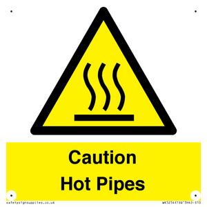 Caution Hot Pipes from Safety Sign Supplies