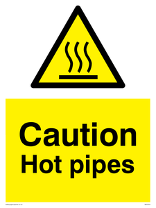 Caution Hot Pipes from Safety Sign Supplies