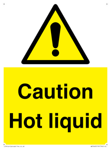 Caution Hot liquid from Safety Sign Supplies