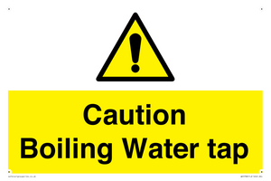 Caution Boiling Water Tap from Safety Sign Supplies