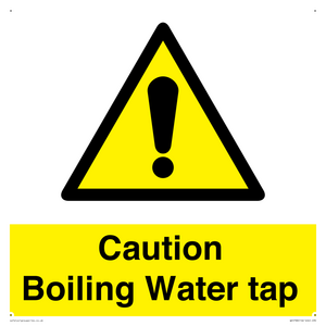 Caution Boiling Water Tap from Safety Sign Supplies