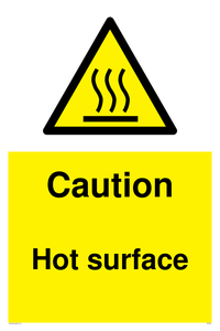 Caution Hot surface sign from Safety Sign Supplies