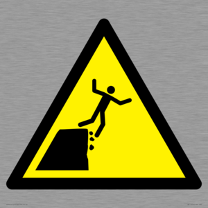W052 Warning: Unstable cliff edge from Safety Sign Supplies