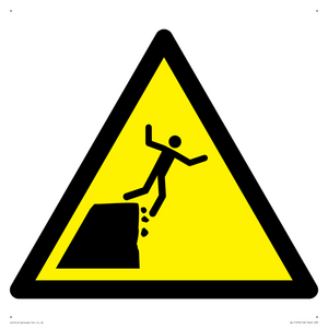 W052 Warning: Unstable cliff edge from Safety Sign Supplies