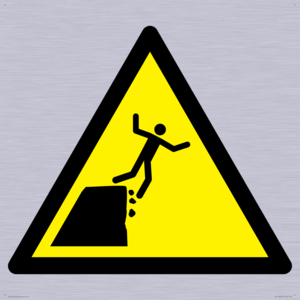 W052 Warning: Unstable cliff edge from Safety Sign Supplies