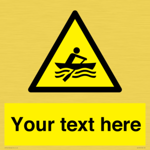 Custom Warning manually powered watercraft from Safety Sign Supplies