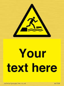 Custom Warning falling into water when stepping on or off a floating ...