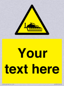 Custom warning grounding cruiser on lock cill from Safety Sign Supplies