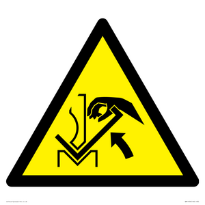 W031 Warning: Hand crushing between press brake and material from ...