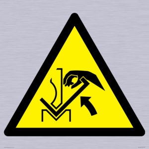 W031 Warning: Hand crushing between press brake and material from ...