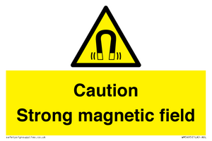 Warning Strong magnetic field from Safety Sign Supplies