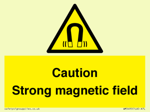 Warning Strong magnetic field from Safety Sign Supplies