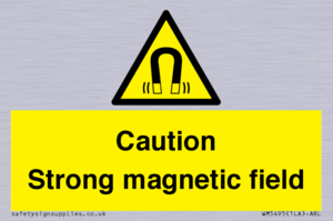 Warning Strong magnetic field from Safety Sign Supplies