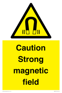 Warning Strong magnetic field from Safety Sign Supplies