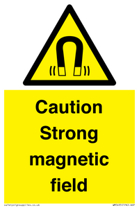 Warning Strong magnetic field from Safety Sign Supplies