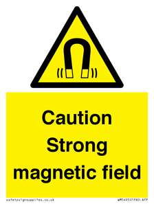 Warning Strong magnetic field from Safety Sign Supplies
