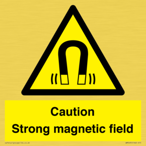 Warning Strong magnetic field from Safety Sign Supplies