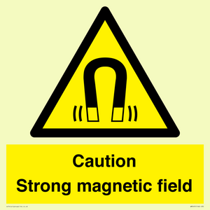 Warning Strong magnetic field from Safety Sign Supplies
