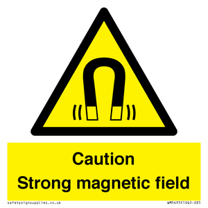 Warning Strong magnetic field from Safety Sign Supplies