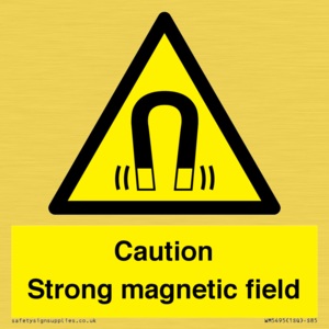 Warning Strong magnetic field from Safety Sign Supplies