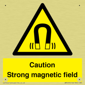 Warning Strong magnetic field from Safety Sign Supplies