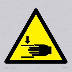 Warning Crush hazard Symbol from Safety Sign Supplies