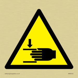 Warning Crush hazard Symbol from Safety Sign Supplies