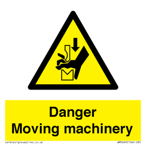 Danger moving machinery from Safety Sign Supplies