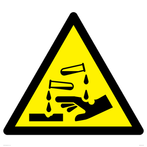 W023 Warning: Corrosive substance from Safety Sign Supplies
