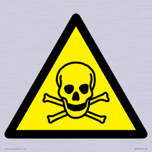 W016 Warning: Toxic material from Safety Sign Supplies