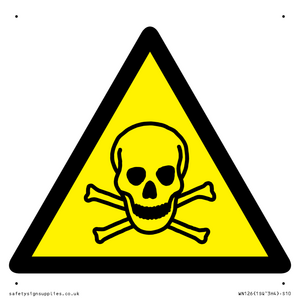 W016 Warning: Toxic material from Safety Sign Supplies
