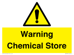 Warning Chemical Store from Safety Sign Supplies