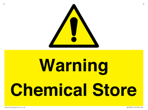 Warning Chemical Store from Safety Sign Supplies